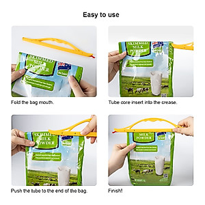 12 Pieces Bag Clips for Bags Plastic Bag Sealer with Handle,Bag Sealing Clips for Open Bags Clips for Food Packages,Binder Clips Chip Clips Food Storage Fresh Keeping (11/13.7 inch)…