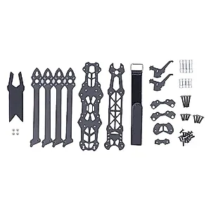 FPV Drone Frame, Racing Drone Frame Lightweight 7in H Structure Carbon Fiber 295mm for Replacement (Red)