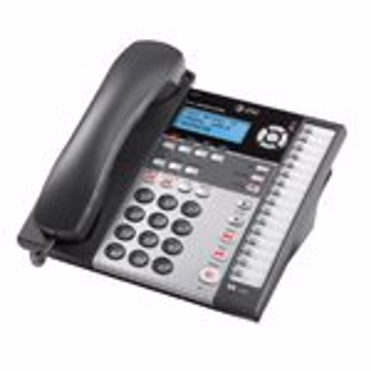 AT&T 1070 4-Line Expandable Corded Phone System with Caller ID/Call Waiting and Speakerphone, 1 Handset, Black/Silver