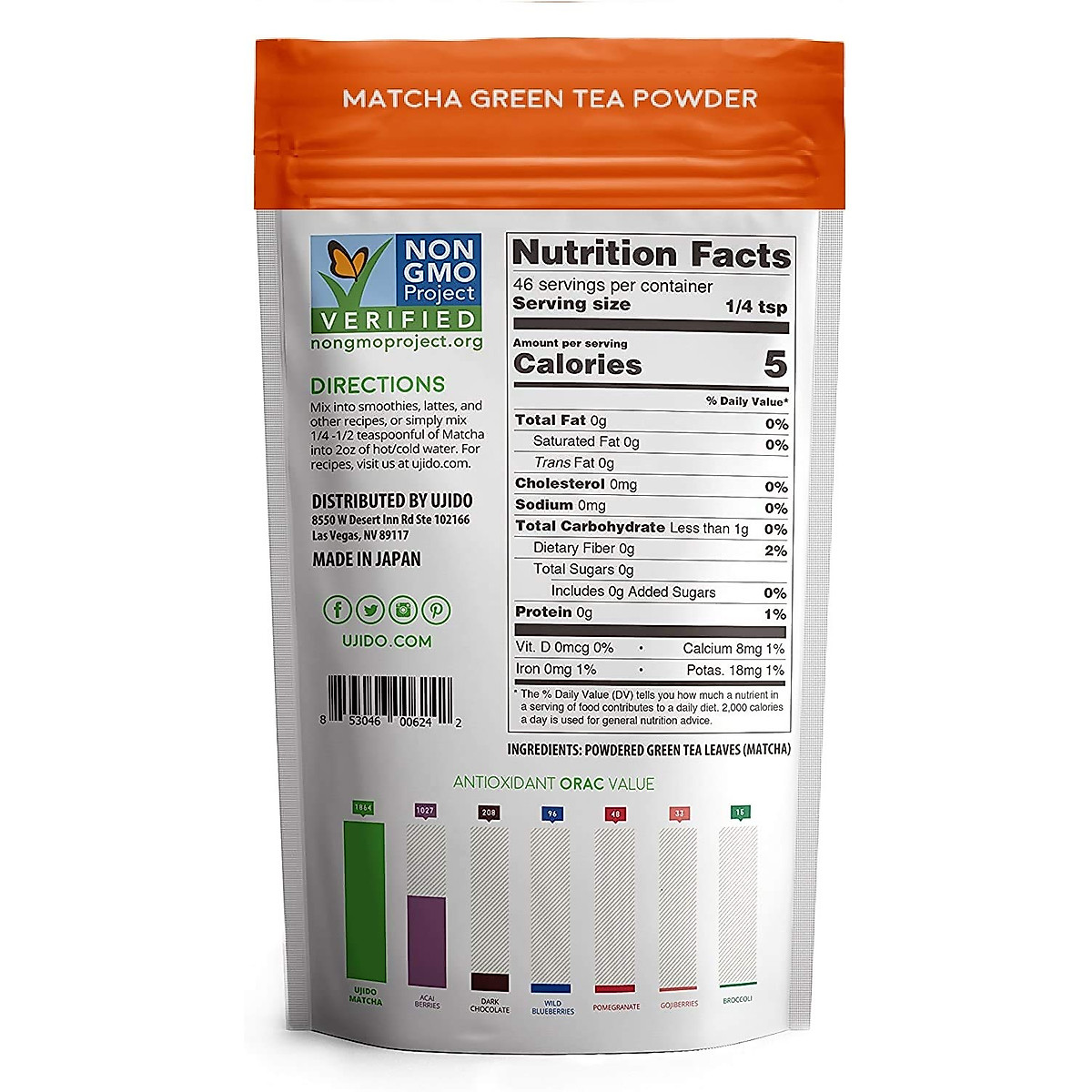 Ujido Summer Harvest Culinary Matcha, 2 oz., 46 Servings – Culinary Grade Japanese Matcha Powder – Hand-Picked Green Tea Leaf Powder – Antioxidant Superfood – Smooth, Mellow Flavor – Gluten Free &