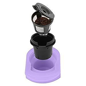 Nostalgia MyMini Single Coffee Maker, Brews K-Cup & Other Pods, Serves up to 14 Ounces, Tea, Chocolate, Hot Cider, Lattes, Reusable Filter Basket Included, Lavender