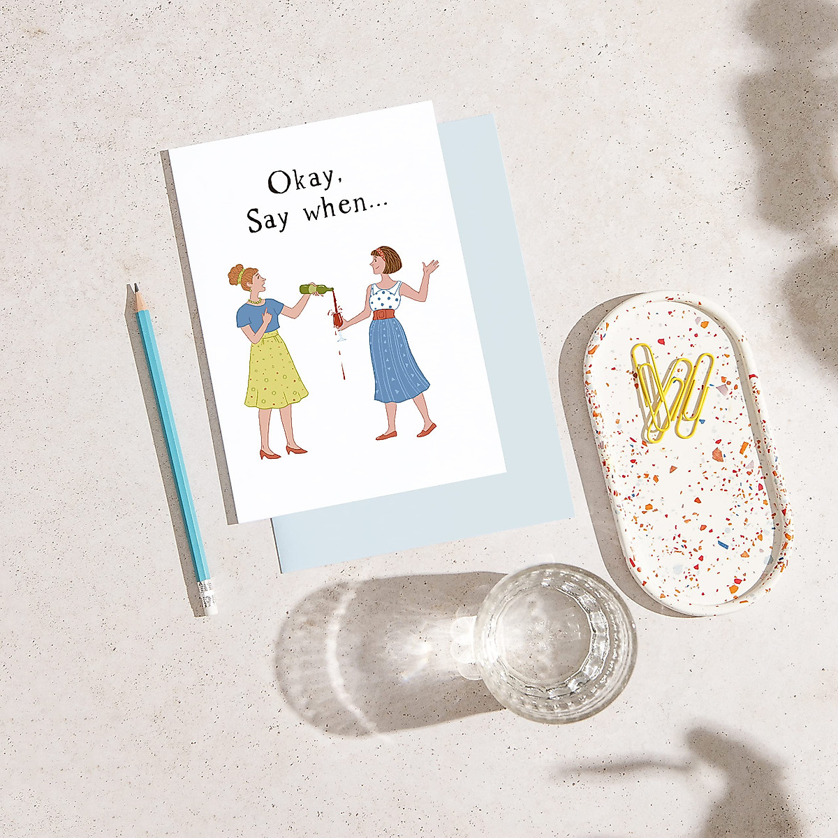 Huxters ‘Say When’ Birthday card for her A5 Wine Lovers Happy Birthday Card - Sassy and Unique Gift for Her - Includes Envelope - Fun Slogan Illustrated Greetings Card, FSC Certified Paper