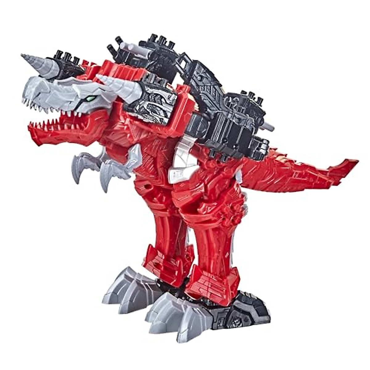 Power Rangers Dino Fury T-Rex Champion Zord for Kids Ages 4 and Up Morphing Dino Robot Zord with Zord Link Mix-and-Match Custom Build System