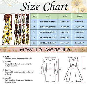 Cnebo Women's Ladies Loose Sunflower Printed Dress Sleeveless V-Collar Long Dress Maxi Dress Swing Long Dress Homecoming