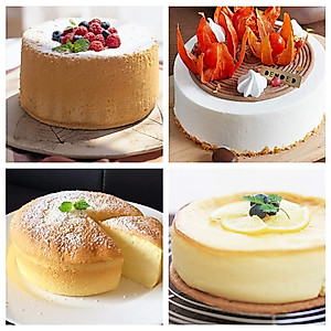 ZETEMC 4.5 Inch Mini Springform Pan, Set of 5 With 100pcs Wax Paper, Small Nonstick Cake Pan for Mini Cheesecakes, Pizzas and Quiches