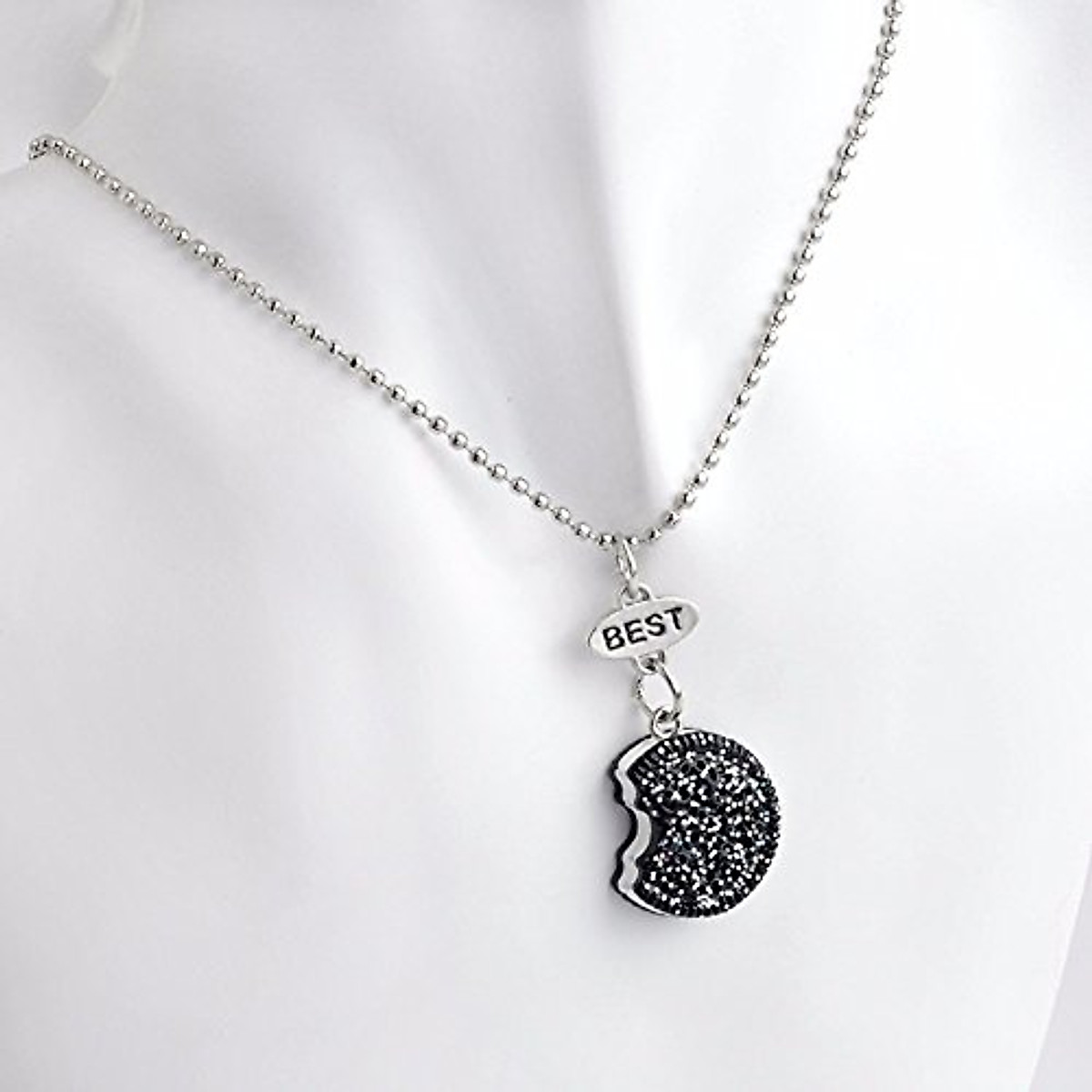 MileHouse Necklace for Women,2Pcs/Set Cookie Coffee Bead Chain Necklaces Kids Jewelry