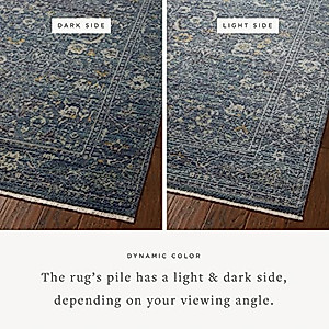 Loloi Jean Stoffer x Bradbury Collection, Ocean & Gold, 10'-0" x 14'-0" Area Rug – Modern & Traditional Area Rugs for Living Room Bedroom Entryway & Hallway No Shed High Traffic Area Decor Rug