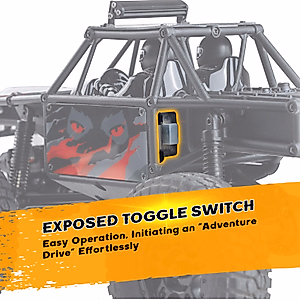 FMS RC Crawler 1/24 Lemur FCX24 4 Wheel Drive RC Rock Buggy, 2.4Ghz 380mAh Hobby Grade RC Car Model Off Road Vehicle RTR for Adults, Green/Orange/Red