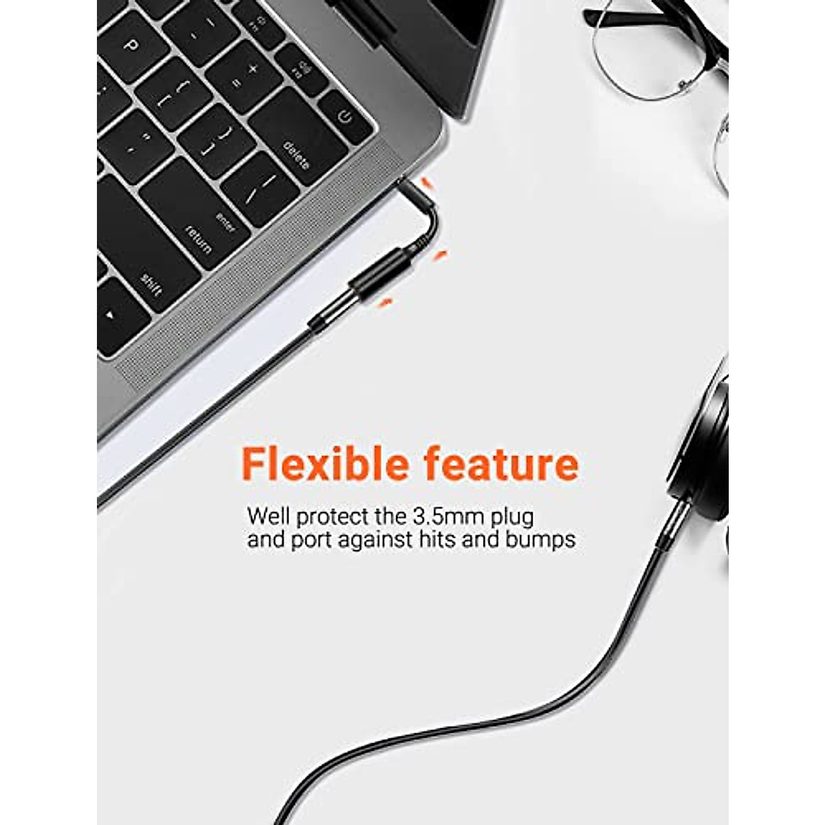 WILLIZTER 3 Pack 3.5mm Headphone Extension Cable TRRS AUX 4 Pole Extender Stereo Adapter Convertor Laptop Headset Phone 3.88 inch