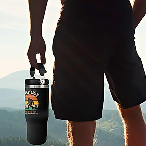 ysnifeiw 30oz Bigfoot Tumbler with Top Handle and Flip Straw Bigfoot/Sasquatch Gifts Cup for Dad Father's Day Birthday Christmas Gifts for Men