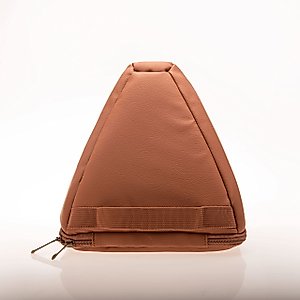 TOPFUND Artificial Leather Carrying Case for Packing Crystal Singing Pyramid 6 inch