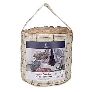 Donna Sharp Throw Blanket - Chenille Knitted Mink Contemporary Decorative Throw Blanket with Over-Sized Loop Pattern