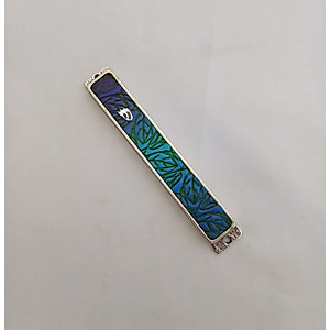 Mezuzah Case, Handmade Judaica Art by Israeli artist, perfect as wedding and Bar Mitzvah Gift