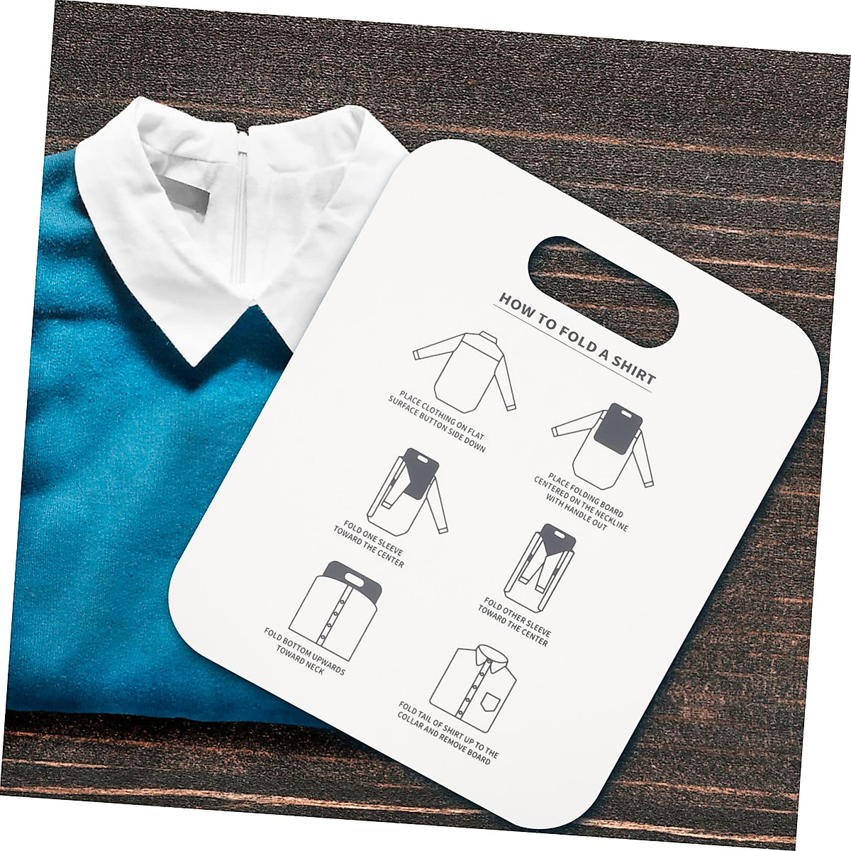 HOMOCONO 2pcs Shirt Folding Board Shirt Folder Board Adult Shirt Folding Cardboard Folding Board for Shirt Folding Tray Garment Folding Board Ironing Board Portable Clothes Folder White Pp