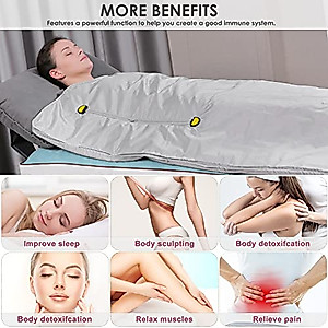 RELOIVE Far Infrared Sauna Blanket, Portable Infrared Sauna for Home Relaxation - Infrared Blanket Sauna with 95-176℉ Temp Range, Home Sauna Heating with Remote, Calm Your Body and Mind