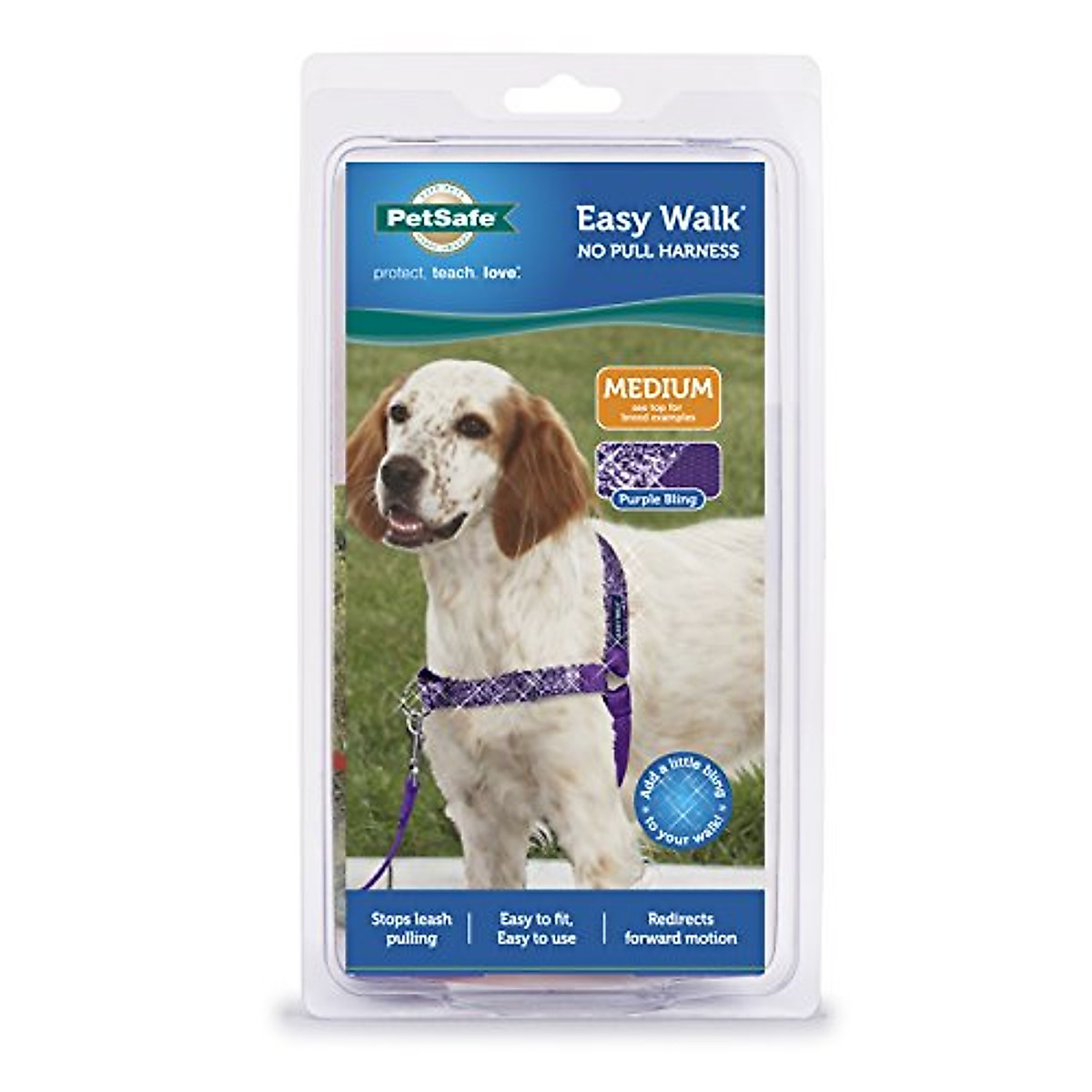 PetSafe Bling Easy Walk Harness, Medium, Purple