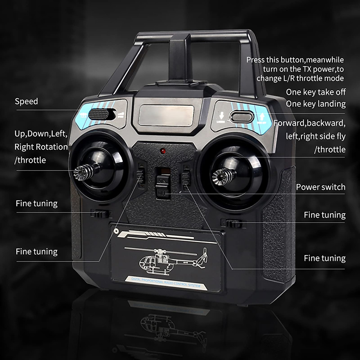 GoolRC C186 Remote Control Helicopter Remote Control Drone Single Propeller Without Ailerons 6-axis Gyro Stabilization Remote Control Airplane Altitude Hold Girls Adults 3 Batteries