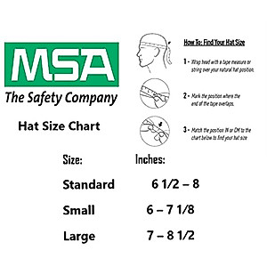 MSA 82769 Comfo-Cap Safety Hard Hat with Staz-on Pinlock Suspension | Polycarbonate Shell, Non-Slotted W/ Lamp Bracket and Cord Holder - Standard Size in Black
