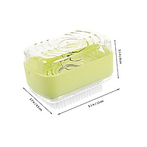 2pcs Box Soap Foaming Box Bathroom Supplies Soap Foaming Holder Soap Soapdish Laundry Brush Bubble Soap Multi-Functional Foaming Soap Dish The Lazy Travel Abs Multifunction