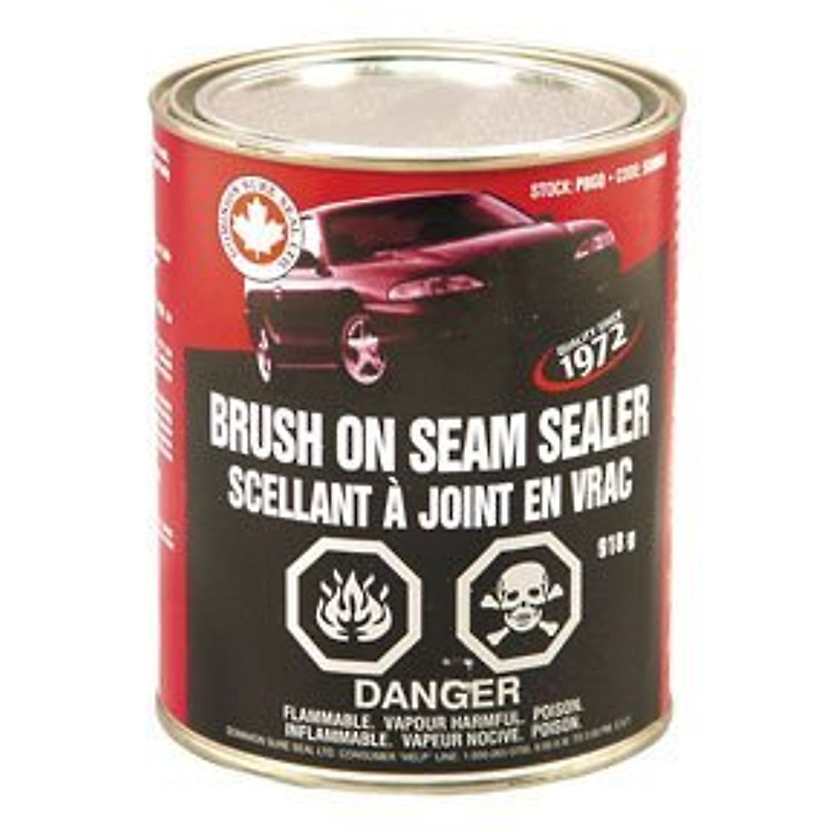 Dominion Sure Seal Brush-On Seam Sealer - Waterproof Sealant Caulk for Automotive & Fabric Repairs - High Temp Silicone, Bondo Body Filler, Seam Sealer, Black Silicone