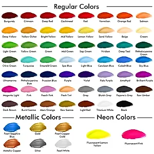 82 Pack Acrylic Paint Set, Shuttle Art 66 Colors Acrylic Paint with 10 Brushes, 22ml/0.74oz Tubes, Vibrant Colors, Artist Painting Supplies for Kids, Adults Painting & Crafting on Canvas, Wood Ceramic