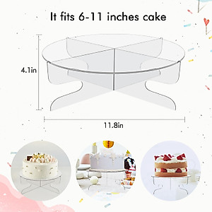 Actororp Acrylic Cake Stand Clear Cupcake Holder Dessert Display Stand Round Serving Platter for Birthday Party, Wedding, Baby Shower, Home Decoration