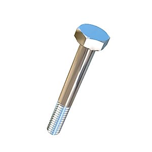 Allied Titanium 0000992, (Pack of 6) 1/4-20 X 2 UNC Titanium Hex Head Bolt, Grade 2 (CP)