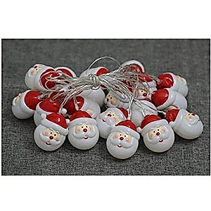 Santa Claus Shape String Lights, Indoor & Outdoor Christmas Tree Patio Gardens Home Party Decoration (1.5M, White)