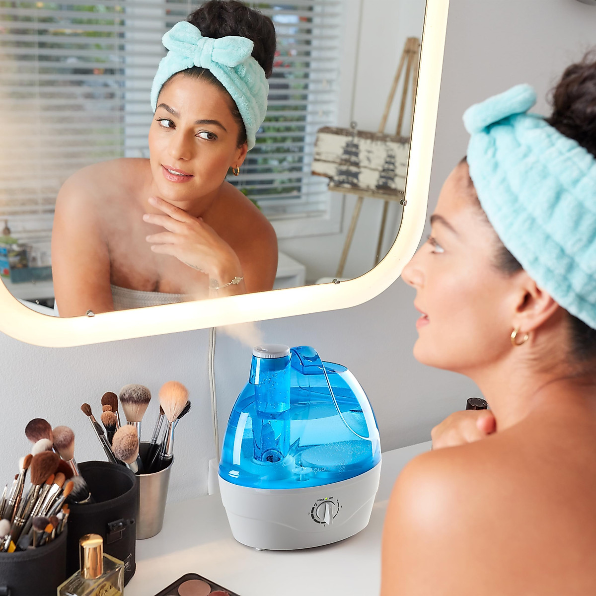 AquaOasis™ Cool Mist Humidifier {2.2L Water Tank} Quiet Ultrasonic Humidifiers for Bedroom & Large room - Adjustable -360 Rotation Nozzle, Auto-Shut Off, Humidifiers for Babies Nursery & Whole House