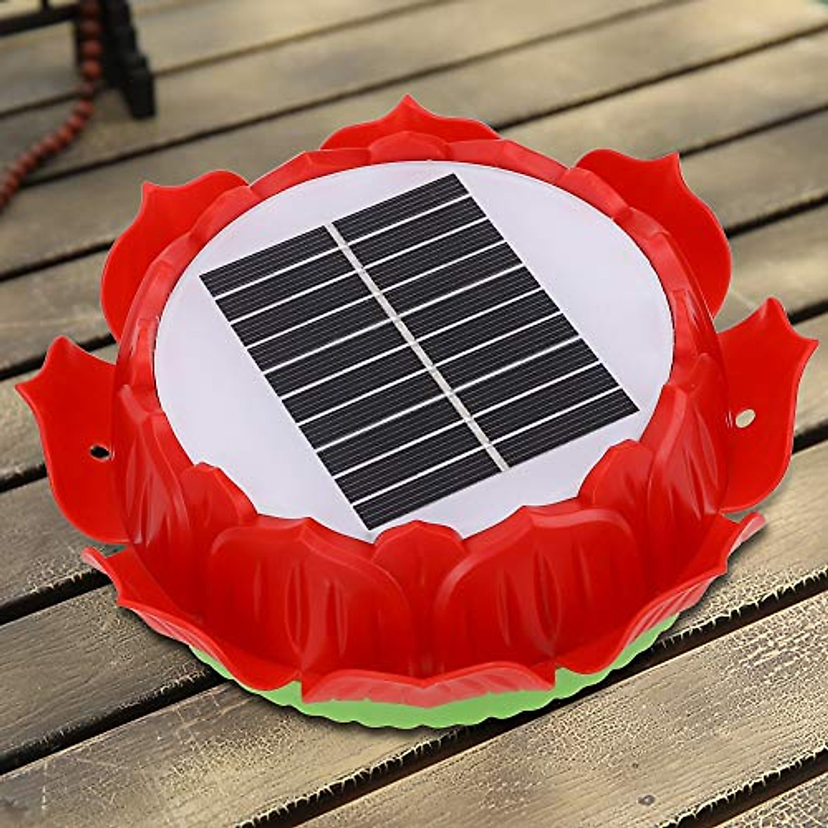 Zerodis Mini Buddha Music Player Machine Lotus Shape Outdoor Rain Proof Buddhist Chanting Player Praying Song 48 Buddhist Songs(Red)