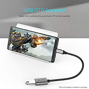 Tek Styz USB-C USB 3.0 Adapter Works for Microsoft Surface Duo OTG Type-C/PD Male USB 3.0 Female Converter. (5Gbps)
