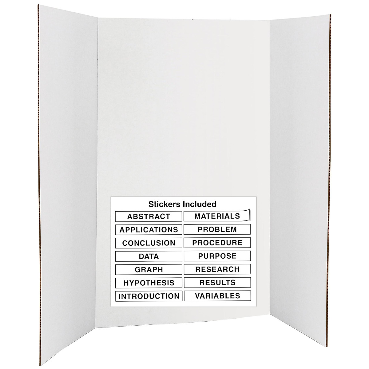 Trifold Poster Board 36" x 48" White Presentation Board Science Fair Display Boards - for School, Fun Projects and Business Presentations - by Emraw