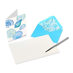 Papyrus Blank Cards with Envelopes - Designed by Bella Pilar, Into the Blue (20-Count)