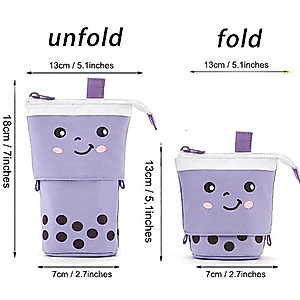 Friinder Telescopic Pencil Bag Pen Holder Pop Up Stationery Case, Stand-up Retractable Transformer Bag Standing Organizer, Great for Christmas Holiday New Year Office Bag