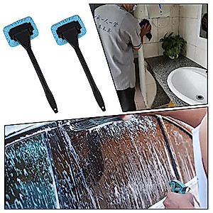 2 Pcs Microfiber Car Windshield Brushs Auto Inside Glass Wipers Car Detailing Brushes for Fog & Moisture Removal