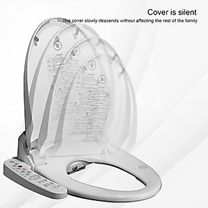 MAVJXHRB Electronic Toilet Seat, Smart Heated Seat Bidet Toilet Seat, Temperature Controlled Wash, Warm Air Dryer, Self-Cleaning Nozzle, Turbo Touch Panel, Relieve Constipation And Save Toilet Paper