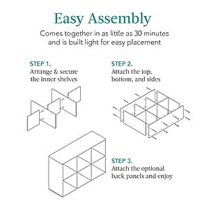 Best Choice Products 6-Cube Storage Organizer, 11in Shelf Opening, Bookcase, Display Shelf, Customizable w/ 3 Removable Back Panels – Black