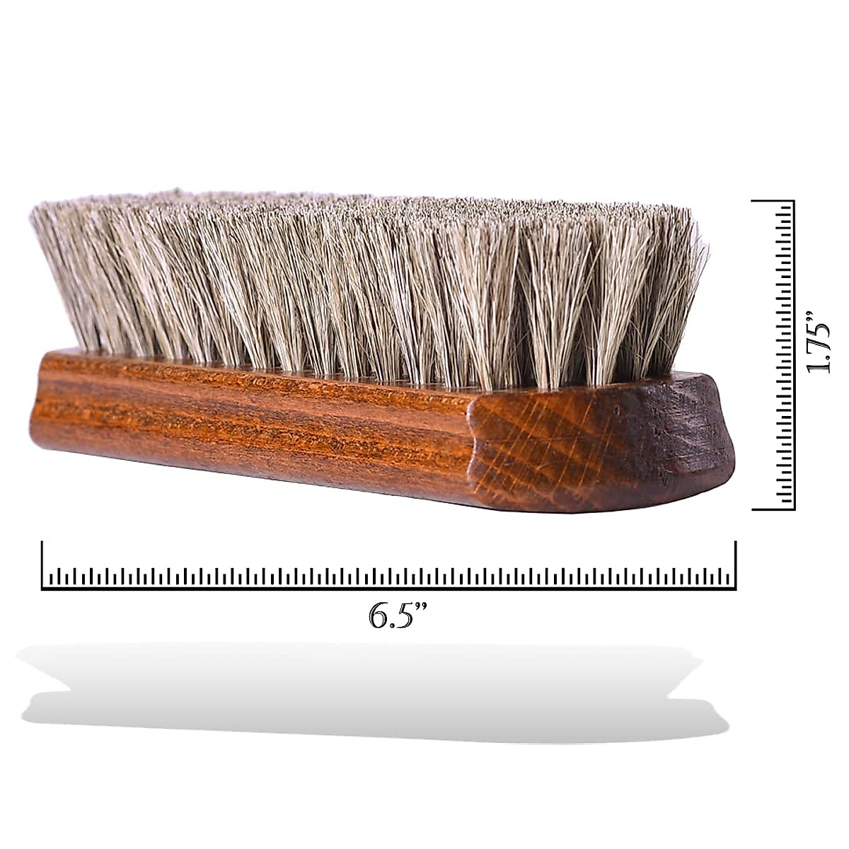 Valentino Garemi Shoe Care Brush Set - 2 Polishing Brushes, Cloth, 2 Applicators Brush - Genuine Horse Hair - Footwear Shine, Polish, Buff and Clean - Made in Germany