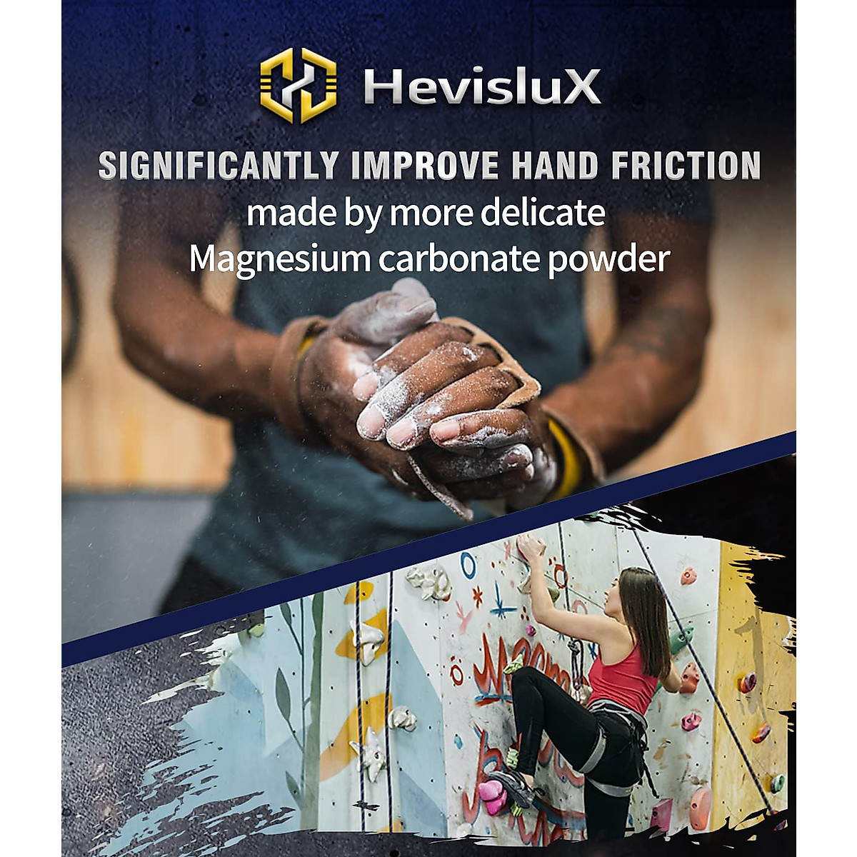 Hevislux Liquid Chalk. Improve Hand Grip for Gymnastic, Rock Climbing, Weightlifting. Quick-Drying Formula. Easy use, no Mess, Added Vitamin E. (250ml)
