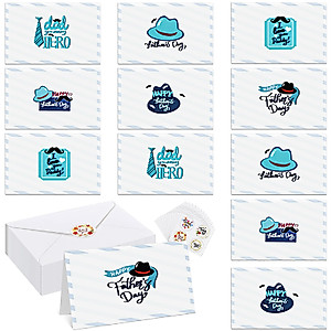Lincia 24 Sets Father's Day Card Happy Father's Day Greeting Cards with Envelopes and Stickers 5.9 x 3.9 Inch 6 Assorted Father's Day Note Card for Dad Father's Day Birthday Gifts Favors