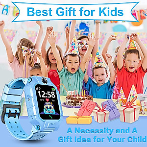Smart Watch for Kids,Touch Screen Game Watch with 360° rotated Body Design, Waterproof Kids Smartwatch with SOS Call Music Player Dual Camera Alarm Clock Birthday