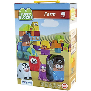 Miniland Educational - Super Blocks Set - Farm Playset
