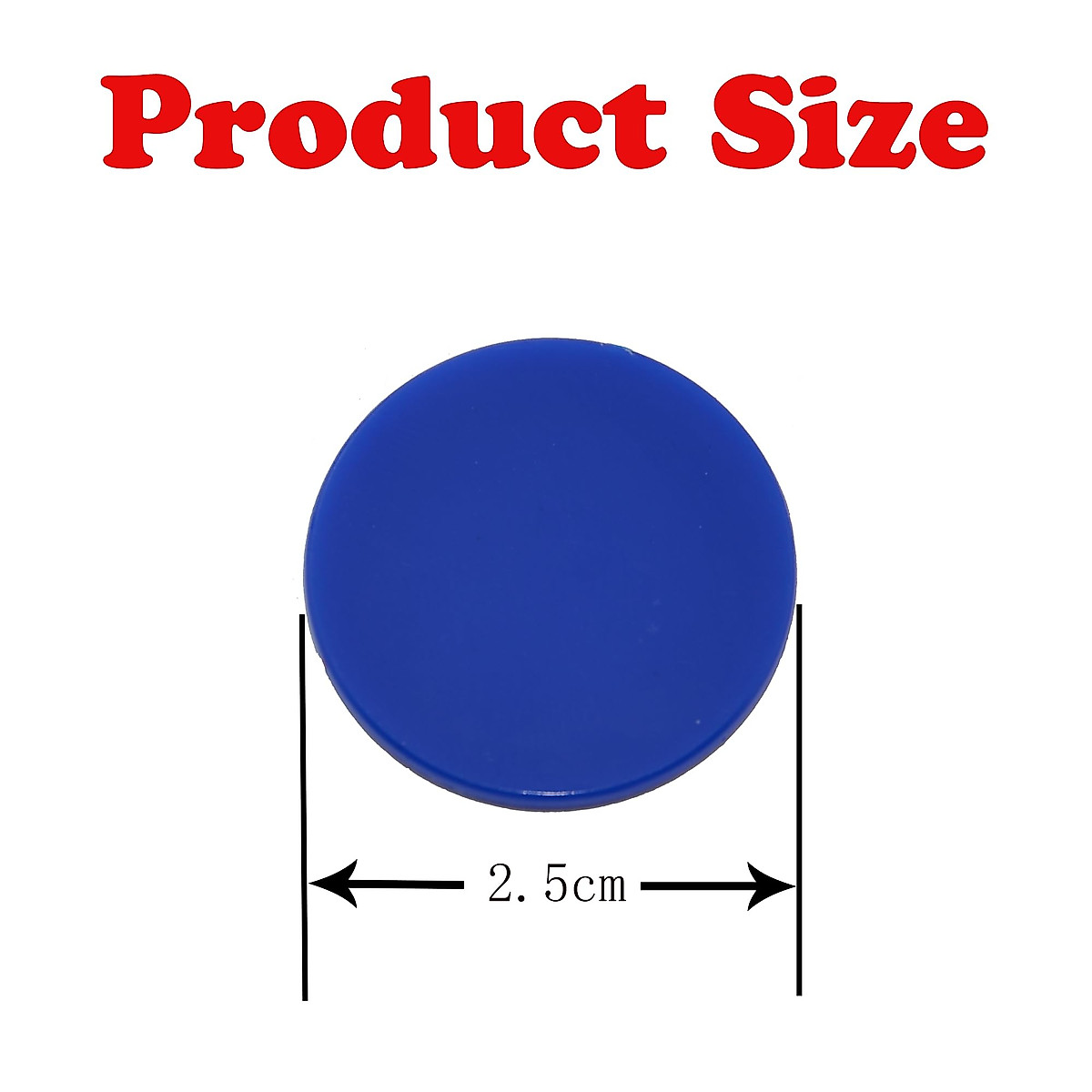 Smartdealspro 300pcs 1 Inch 10 Colors Opaque Plastic Learning Counters Counting Mini Poker Chips Game Tokens (Without Edge)