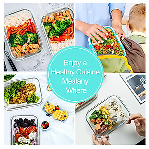 VERONES 10Pack 22OZ Glass Meal Prep Containers, Airtight Glass Lunch Containers Set, Glass Food Storage Containers with Lids,Exclusive of BPA, for Microwave, Oven, Freezer&Dishwasher Friendly,Green