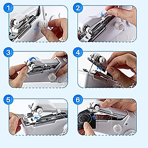 buyfitcase Handheld Sewing Machine, Mini Sewing Machine for Beginners, Home DIY and Travel, Portable Sewing Machine Quick Handheld Stitch66