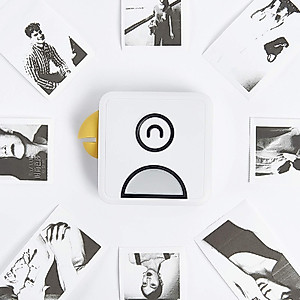 NIGRITY Poooli L1 Mini Portable Inkless Printer 203DPI Bluetooth Connection for Journal Crafts Travel Photos for Mobile Phone with 1 Roll Paper 57 * 30mm Yellow