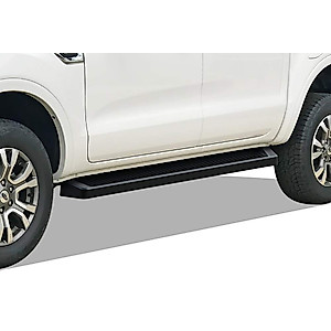 APS 6in Black Running Boards Compatible with Ford Ranger SuperCrew Cab 19-23