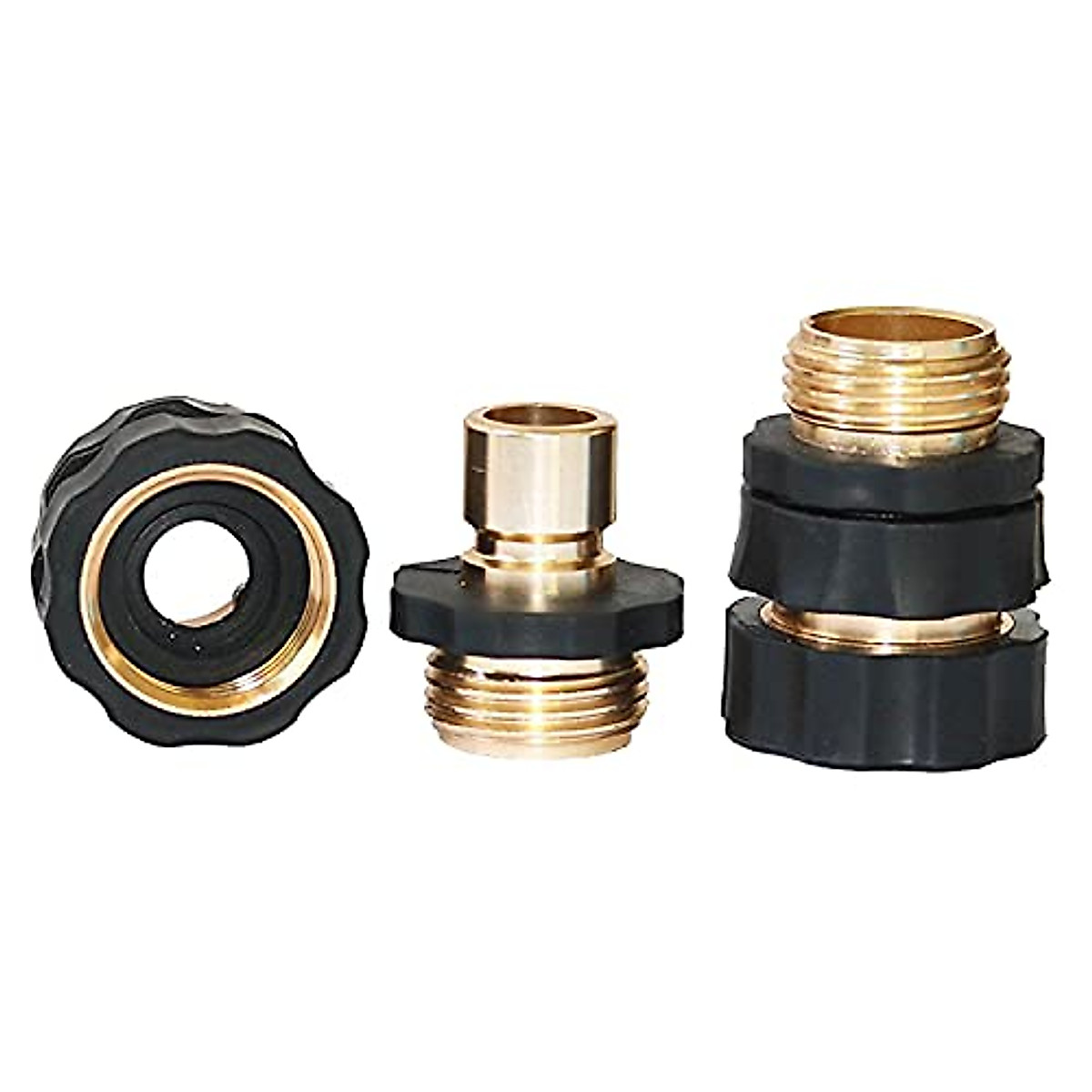 3/4 Inch Garden Hose Quick Connector Fittings Value Pack Quick Release Hose Connect for RV Water Hose and Spray Nozzle