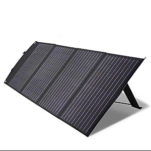 DIYZYBLA 120W Portable 18V Solar Panels with Adjustable Kickstands, Foldable, Waterproof IP65 for RV, Outdoor, Camping, Tablets