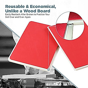 Logest Rebreakable Boards Martial Arts - Taekwondo Karate MMA Boards - Reusable Plastic Training Breaking Boards for Kids & Adults Available in 4 Levels (6 Levels Set - White Y B R B Black)